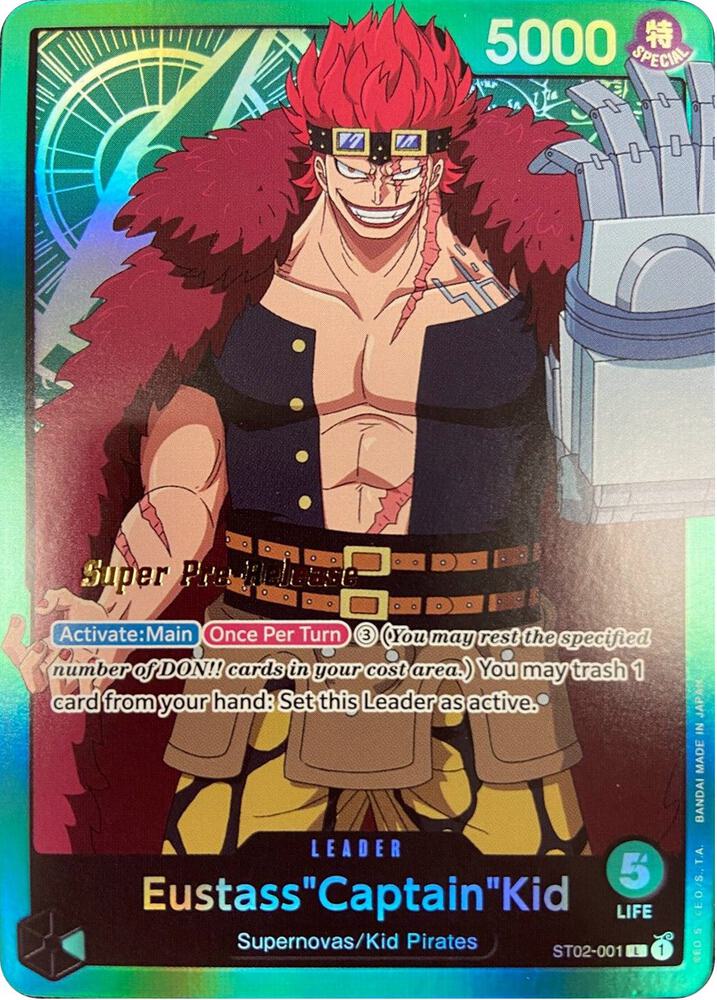 Eustass "Captain" Kid Super Pre Release (L) ST02 Starter Deck 02: Worst Generation Inglés ...